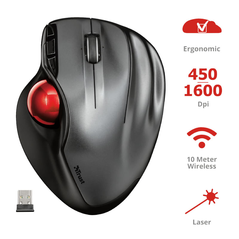 SFERIA WIRLESS TRACKBALL MOUSE - Beep Informática