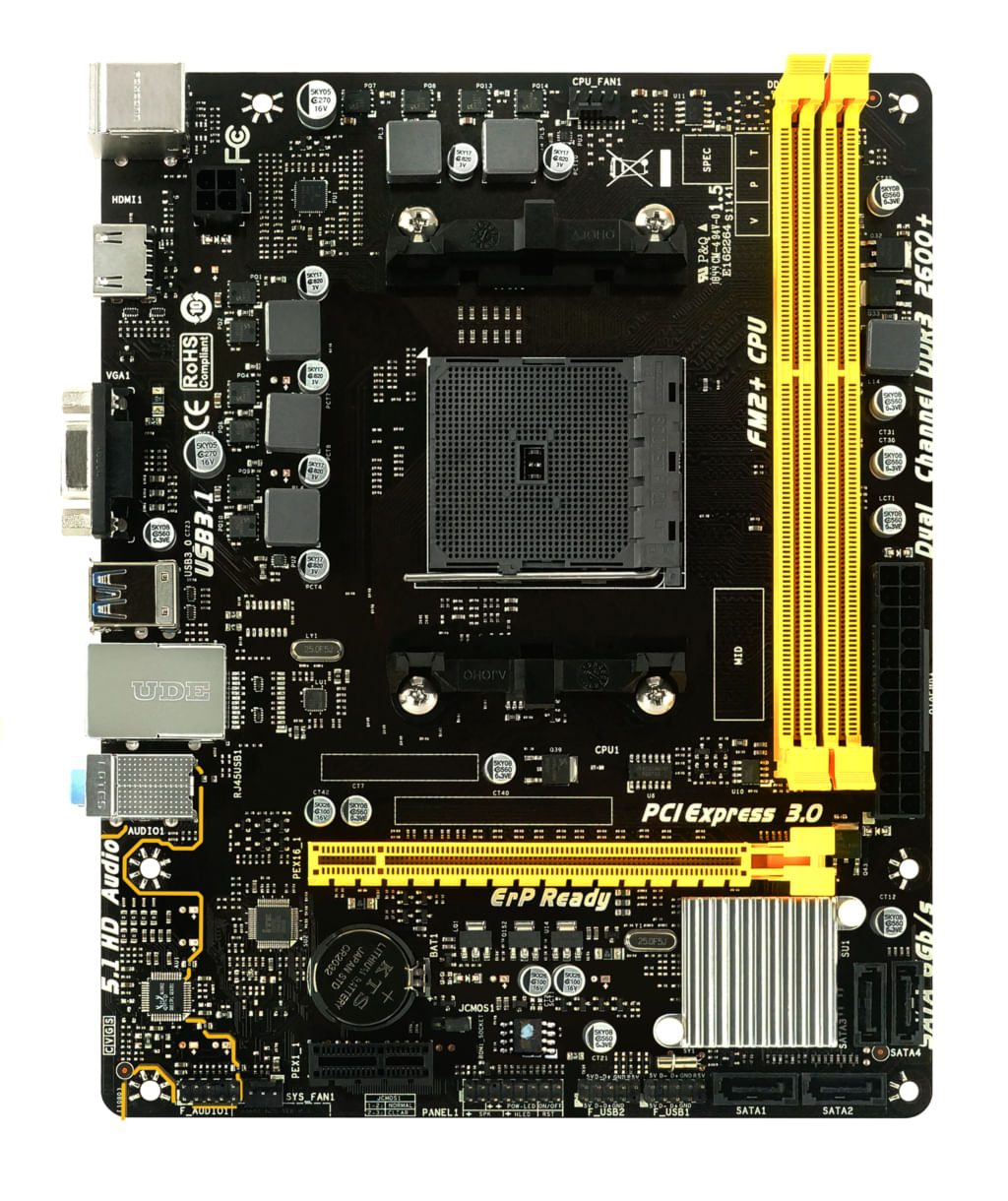 BIOSTAR AMD A68MHE Socket FM2+ - Beep Informática