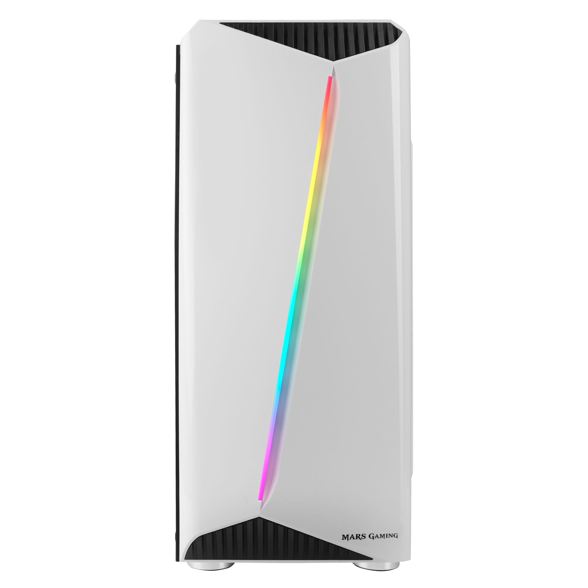 CAJA SEMITORRE MARS GAMING MCX RGB BLANCO - Beep Informática