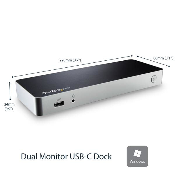 Windows Dual Monitor USB C Dock - 60W PD - Beep Informática