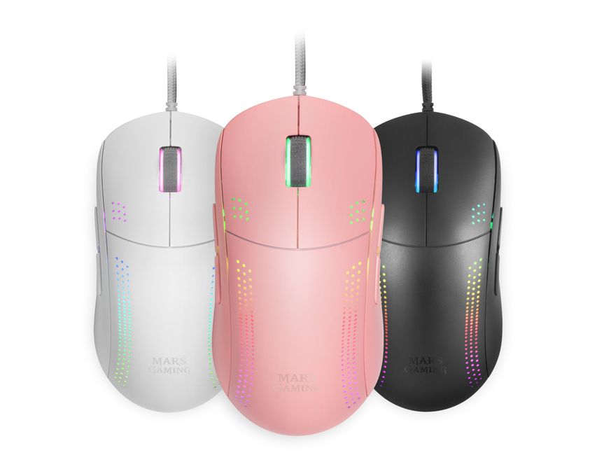 Mars Gaming Ratón MMPRO ULTRALIGHT RGB PINK - Beep Informática