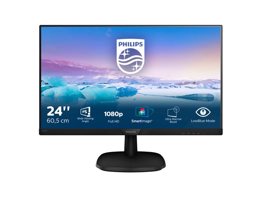MONITOR PHILIPS 243V7QDSB 23.8" 1920x1080 HDMI DVI NEGRO - Beep Informática