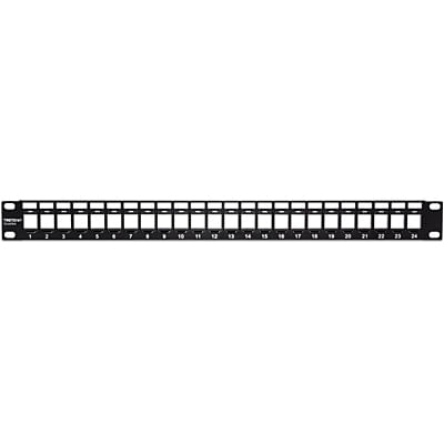 24-PORT BLANK 1U PATCH PANEL KEYSTONE SHIELD ED - Beep Informática