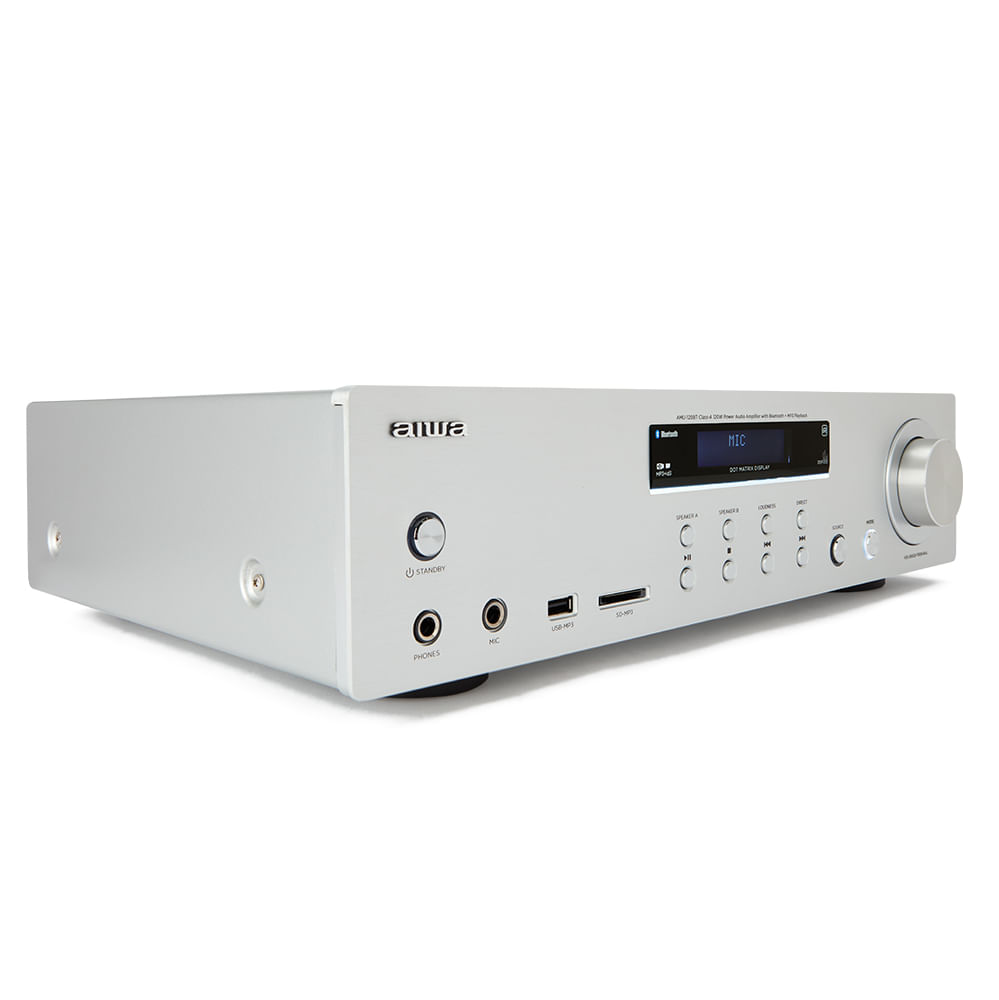 AMPLIFICADOR BLUETOOTH AIWA AMU-120BT SILVER ESTEREO DE 120W RMS 7 ...