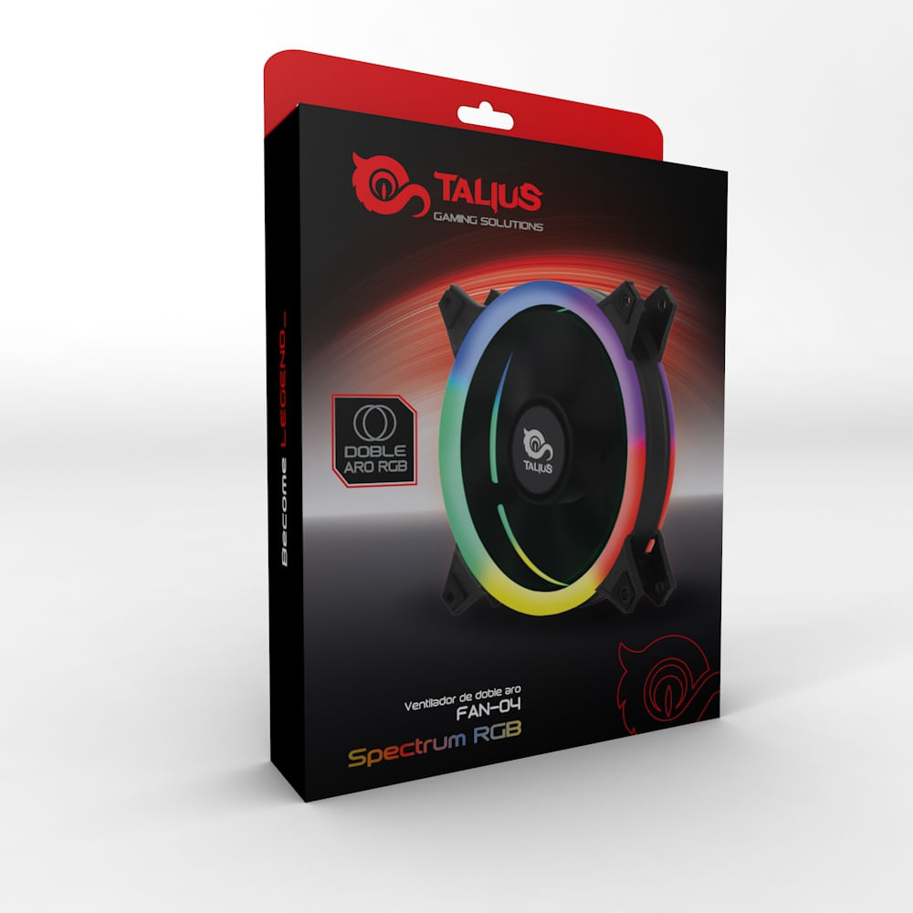 TALIUS VENTILADOR CAJA FAN04 RGB SPECTRUM DOBLE ARO RETAIL 12CM - Beep ...