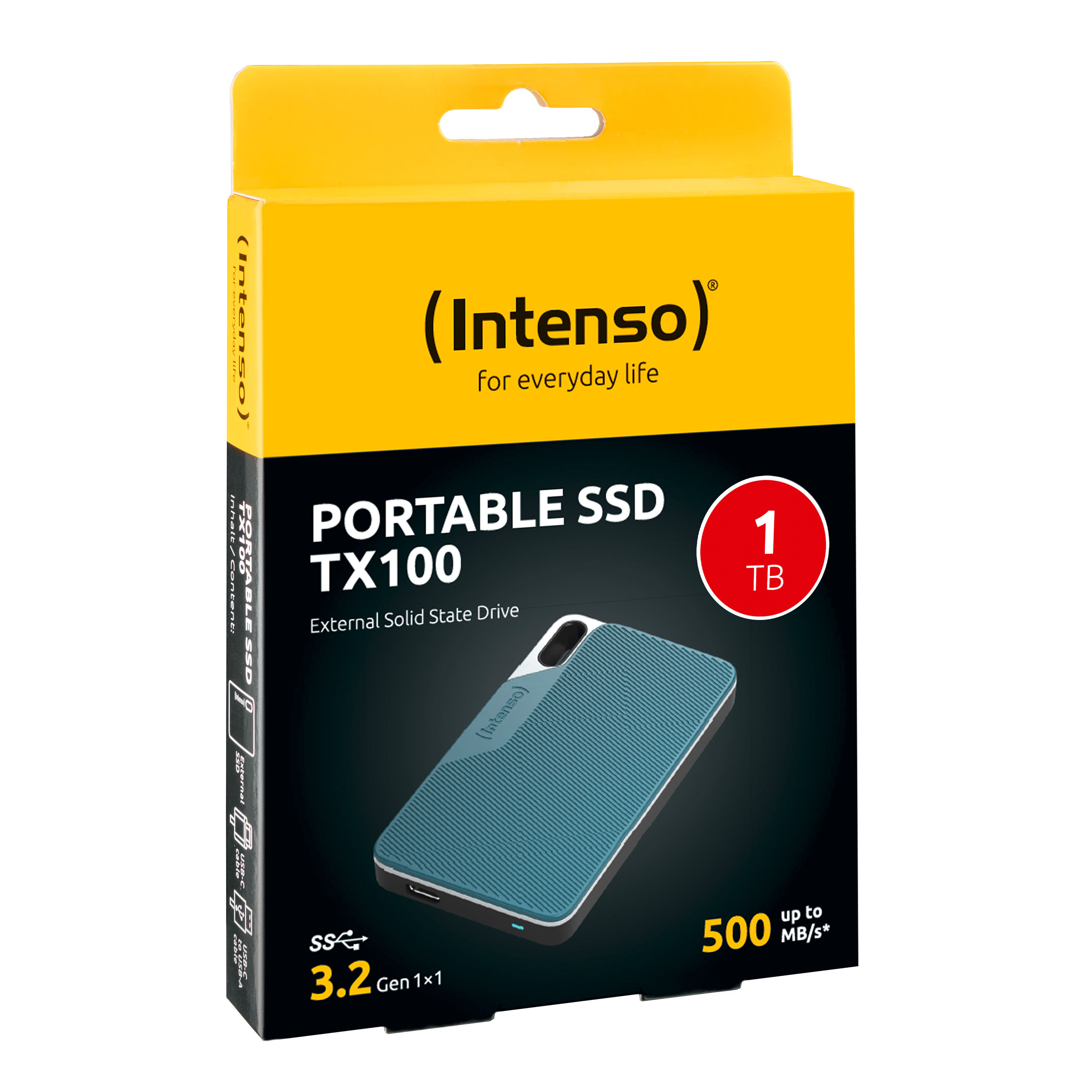 Intenso External SSD TX100 1Tb USB-C 3.2 Gen 1x1 - Beep Informática