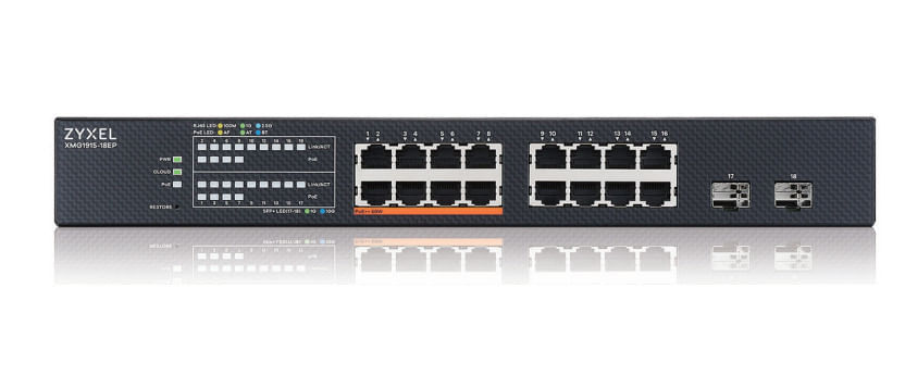 ZYXEL XMG1915-18EP, 16-PORT 2.5GBE, 2 SFP+, 8 X POE++ 180W SMART SWITCH ...