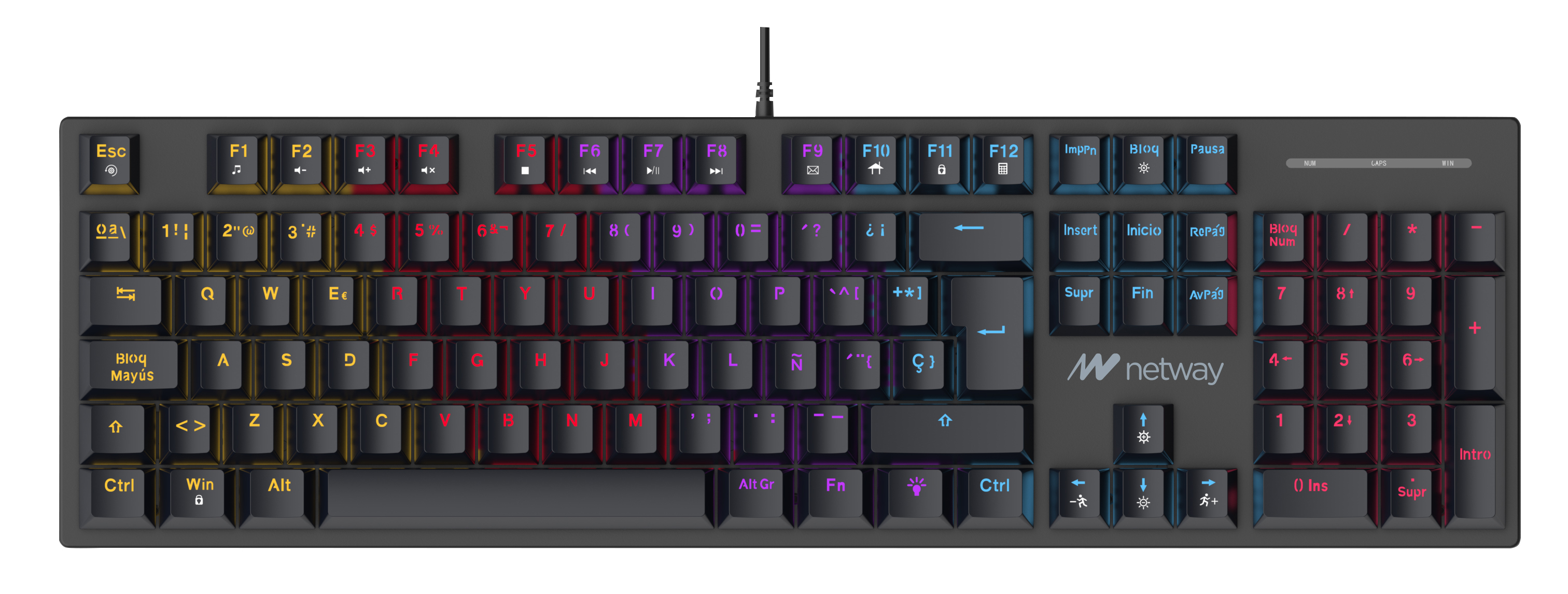 TECLADO MECÁNICO NETWAY GAMING XK840 NEGRO - Beep Informática