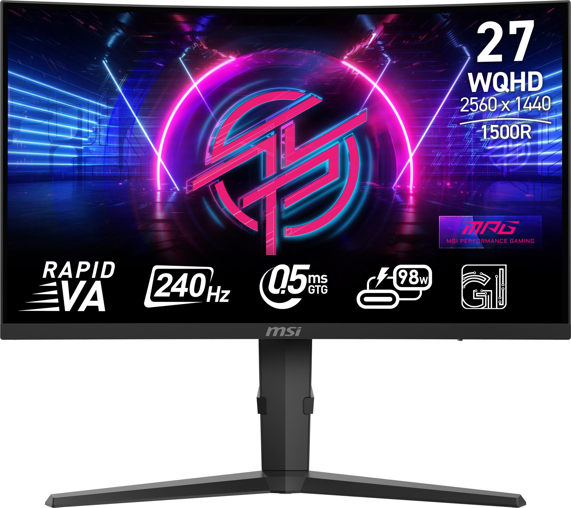 MSI MONITOR MPG 275CQRXF. 27" RAPID VA CURVO 1500R. 2560X1440 . 240HZ ...